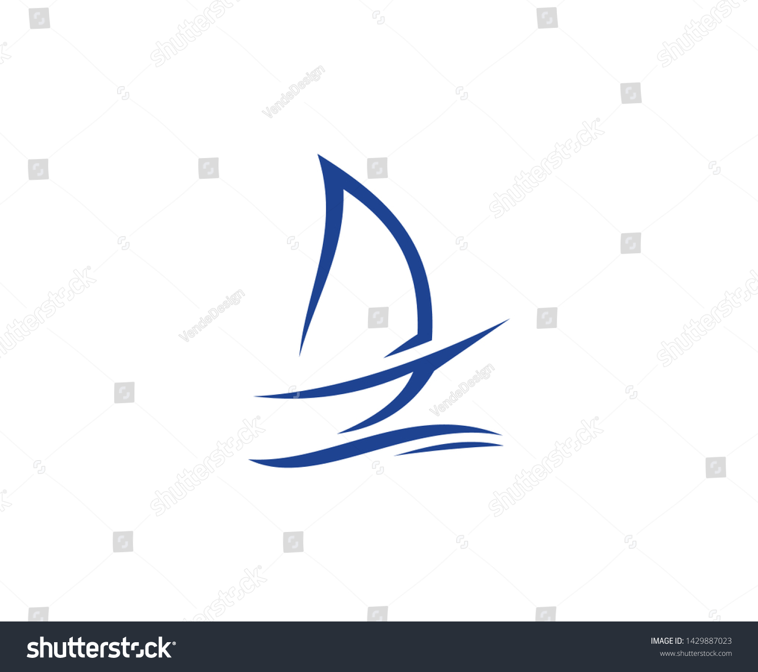 Sailing Logo Sail Vector Design Stock Vector (Royalty Free) 1429887023 ...