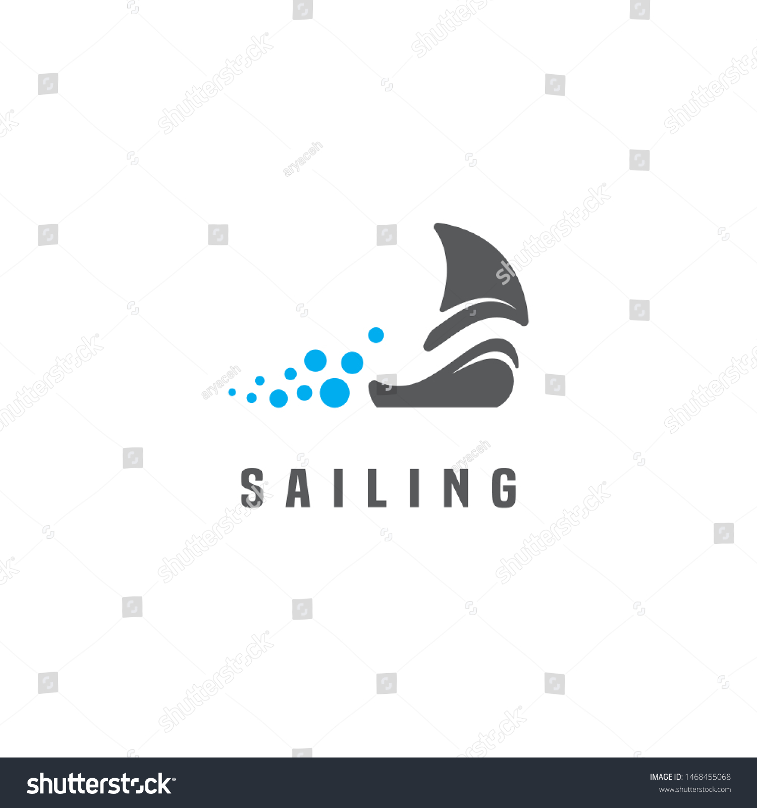 Sailing Sailboat Logo Design Vector Stock Vector (Royalty Free ...