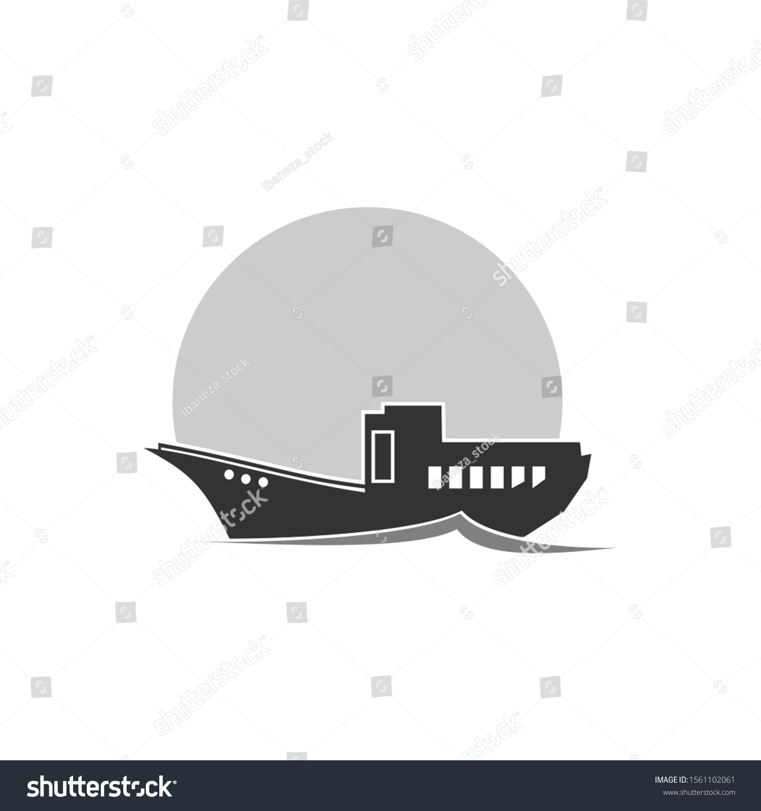 Sailing Ship Vessel Logo Vector Stock Vector (Royalty Free) 1561102061 ...