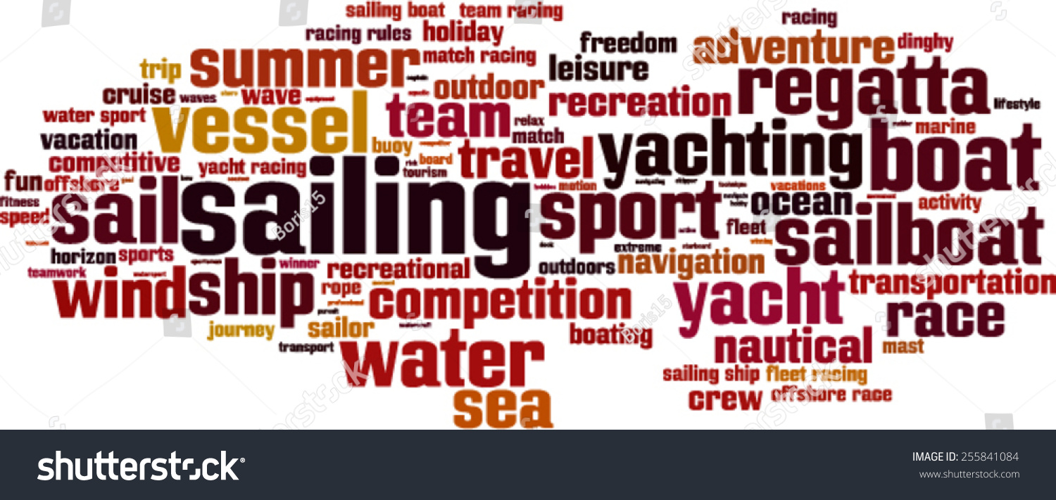 Sailing Word Cloud Concept Vector Illustration Stock Vector (Royalty ...