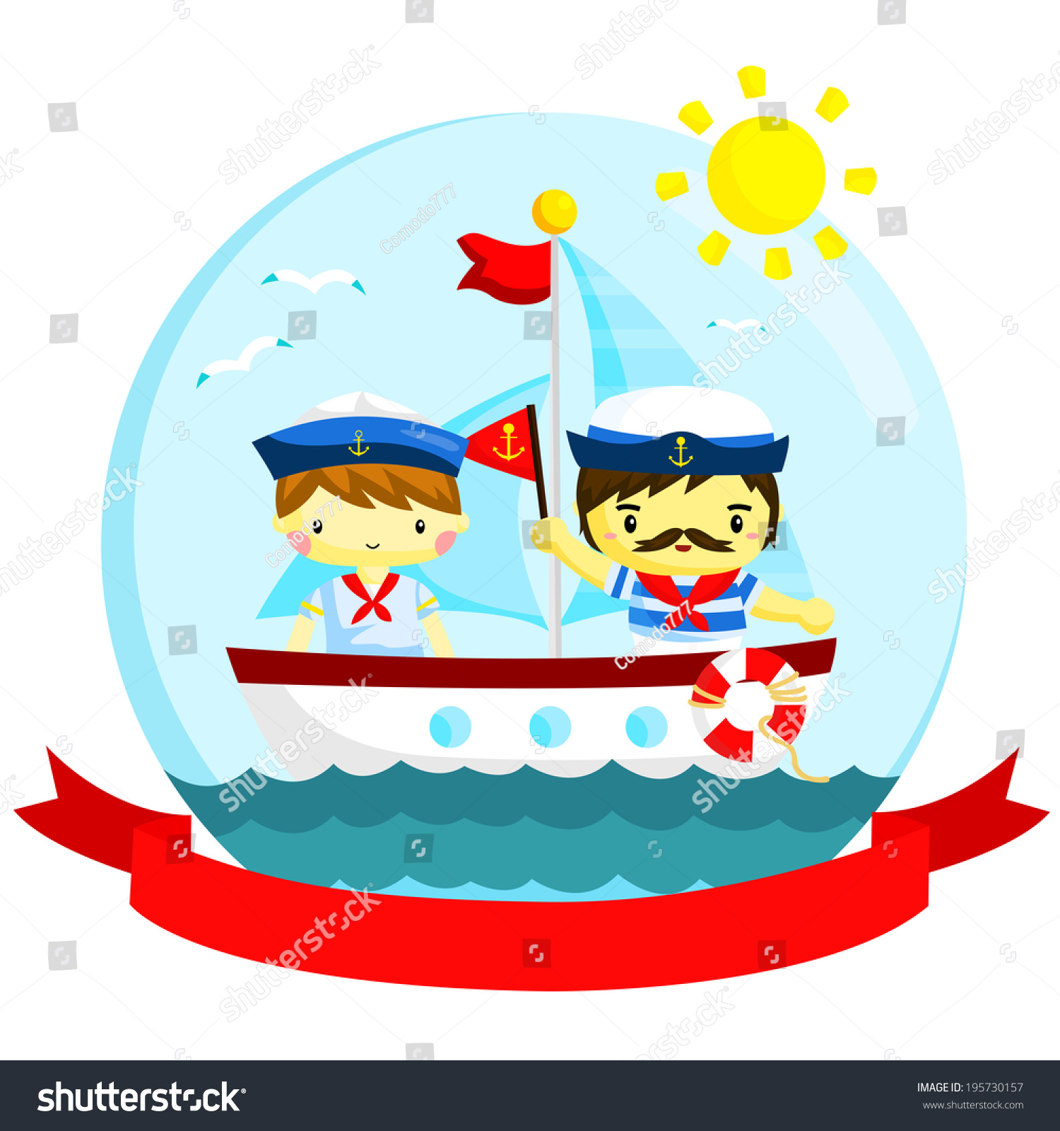 Sailors Stock Vector (Royalty Free) 195730157