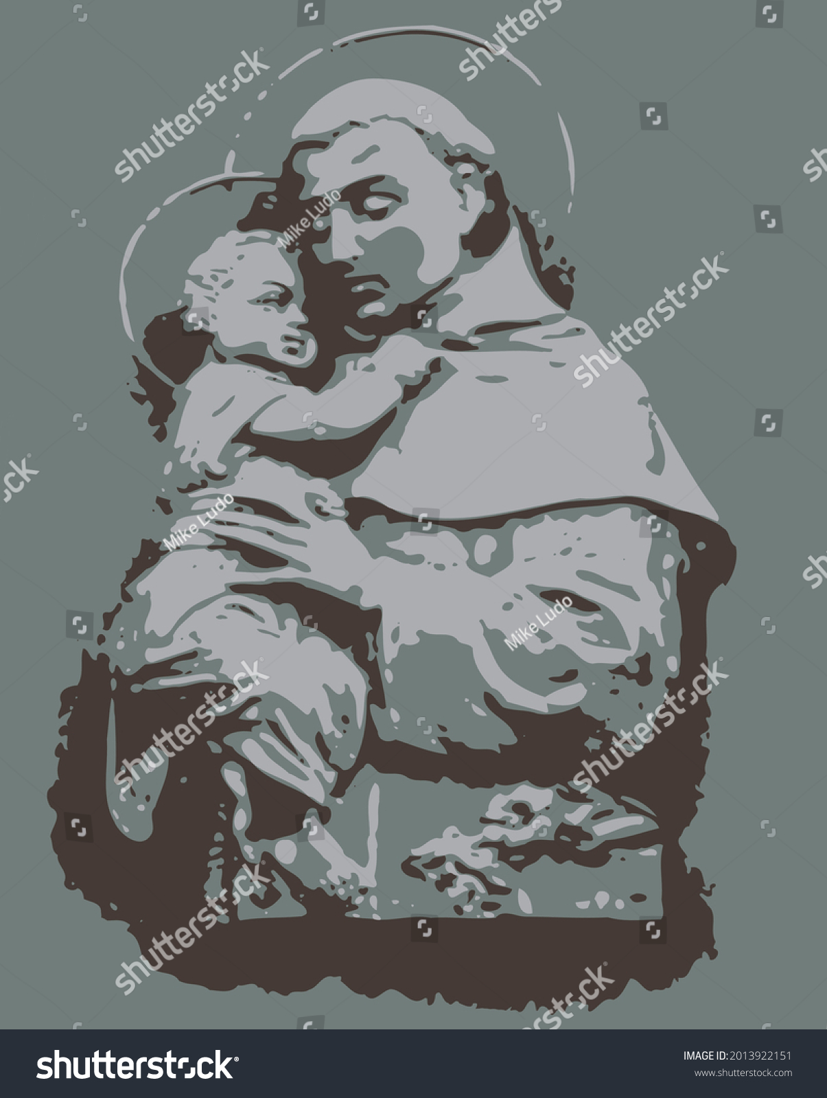 Saint Anthony Illustration Vector Art Stock Vector (Royalty Free ...