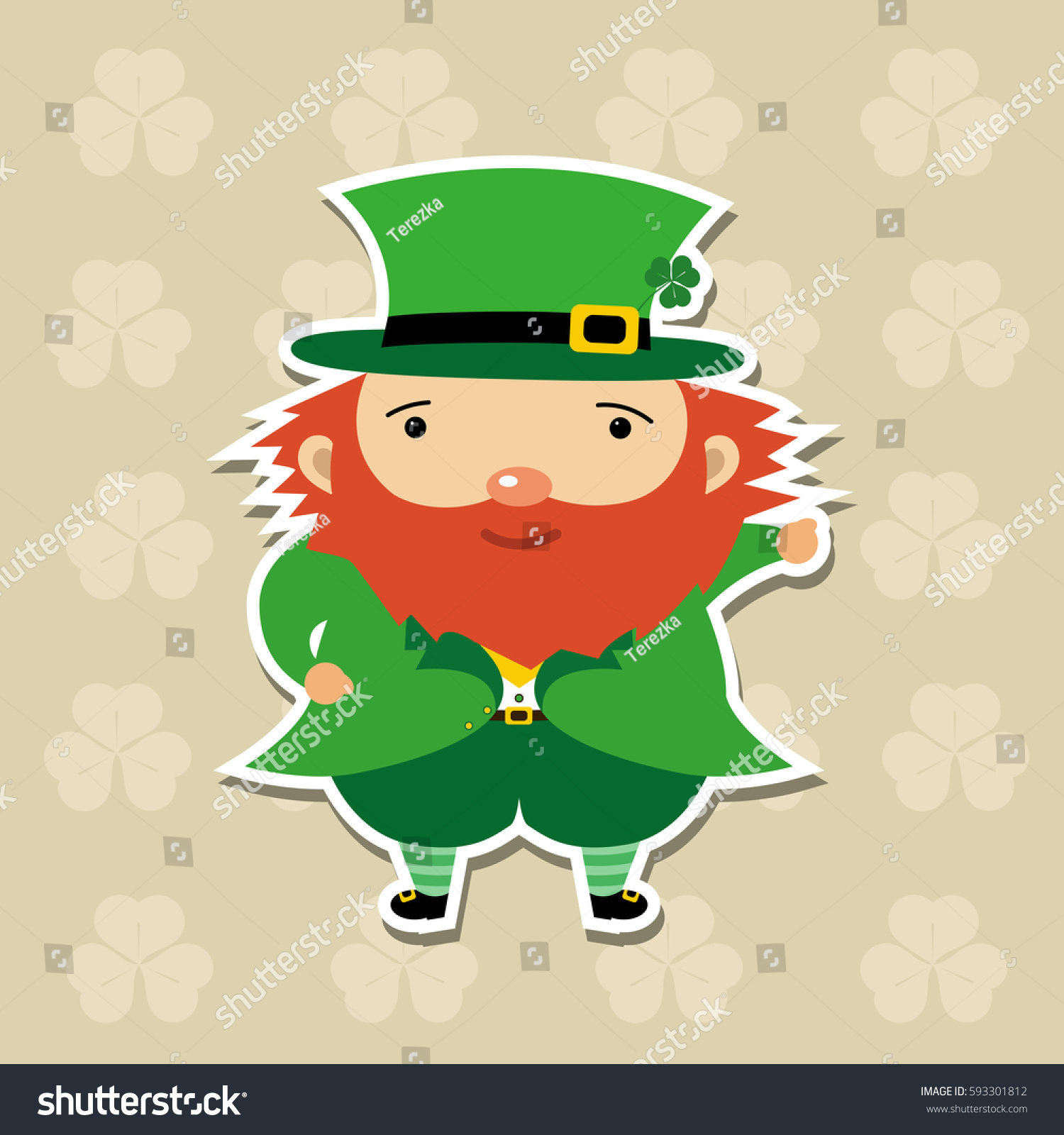 Saint Patrick Vector Color Illustration Stock Vector (Royalty Free ...