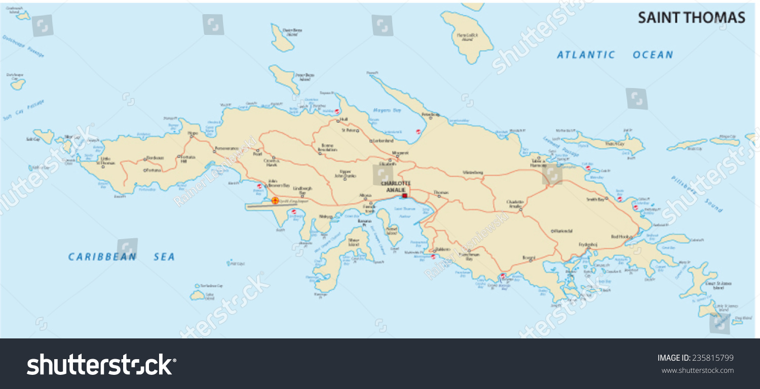 244 Saint thomas map Images, Stock Photos & Vectors | Shutterstock