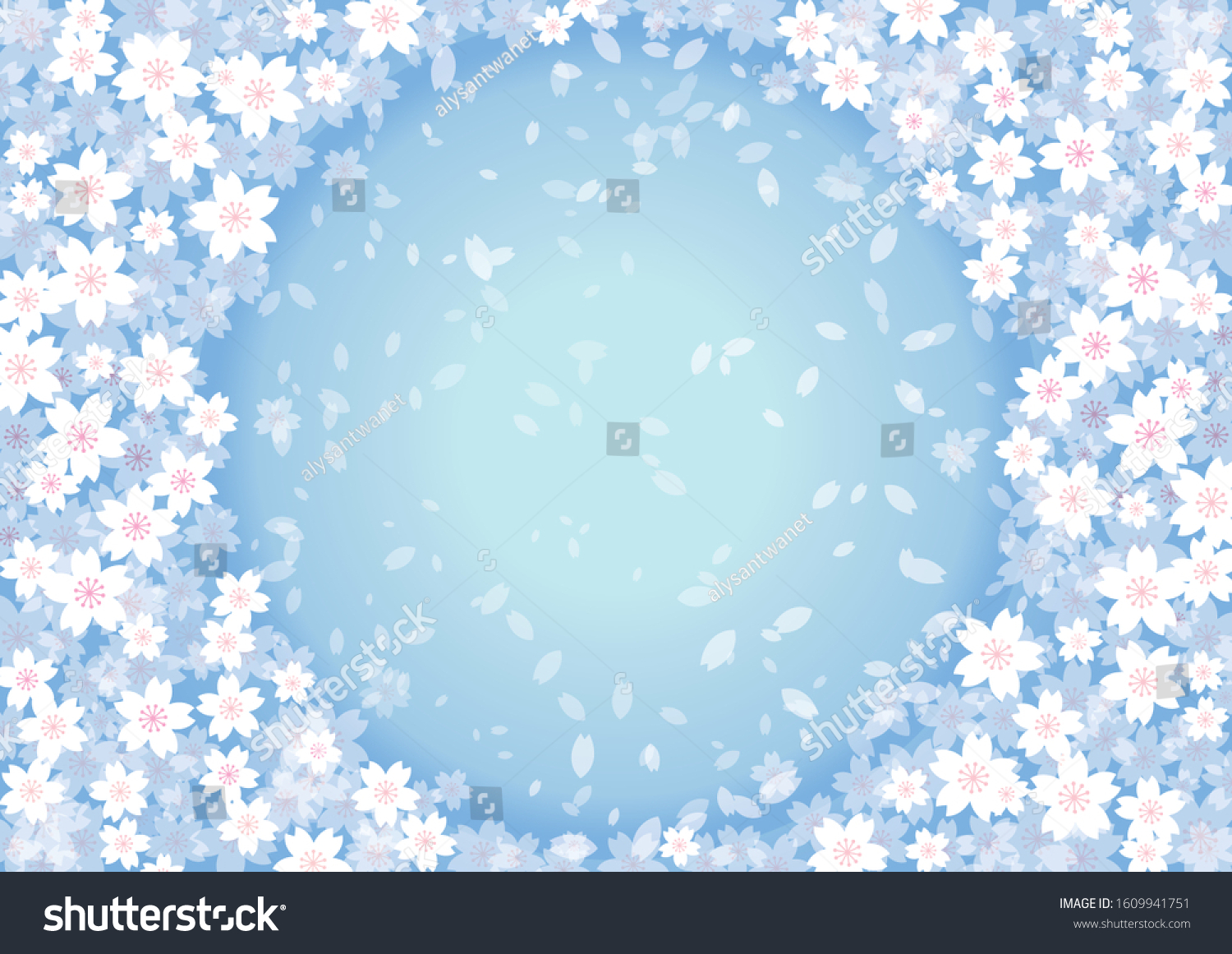 Sakura Blossoms Background Vector Illustration Stock Vector (Royalty ...