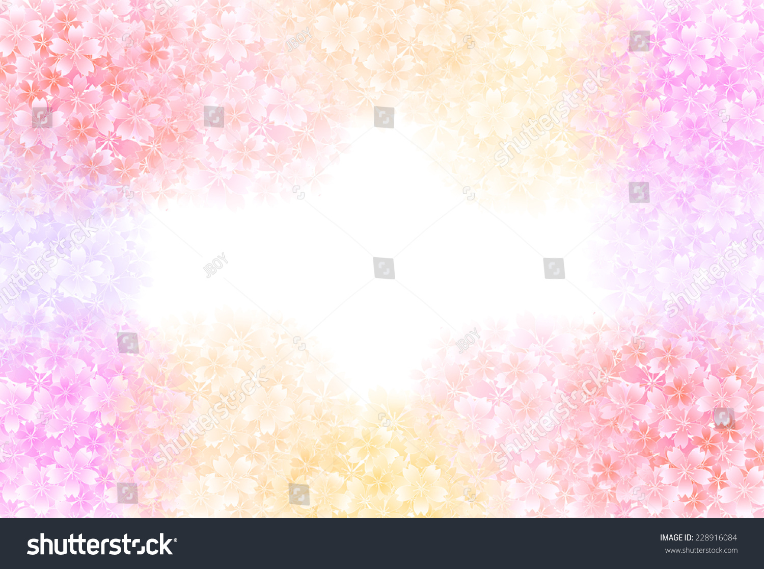 Sakura Greeting Cards Background Stock Vector (Royalty Free) 228916084 ...