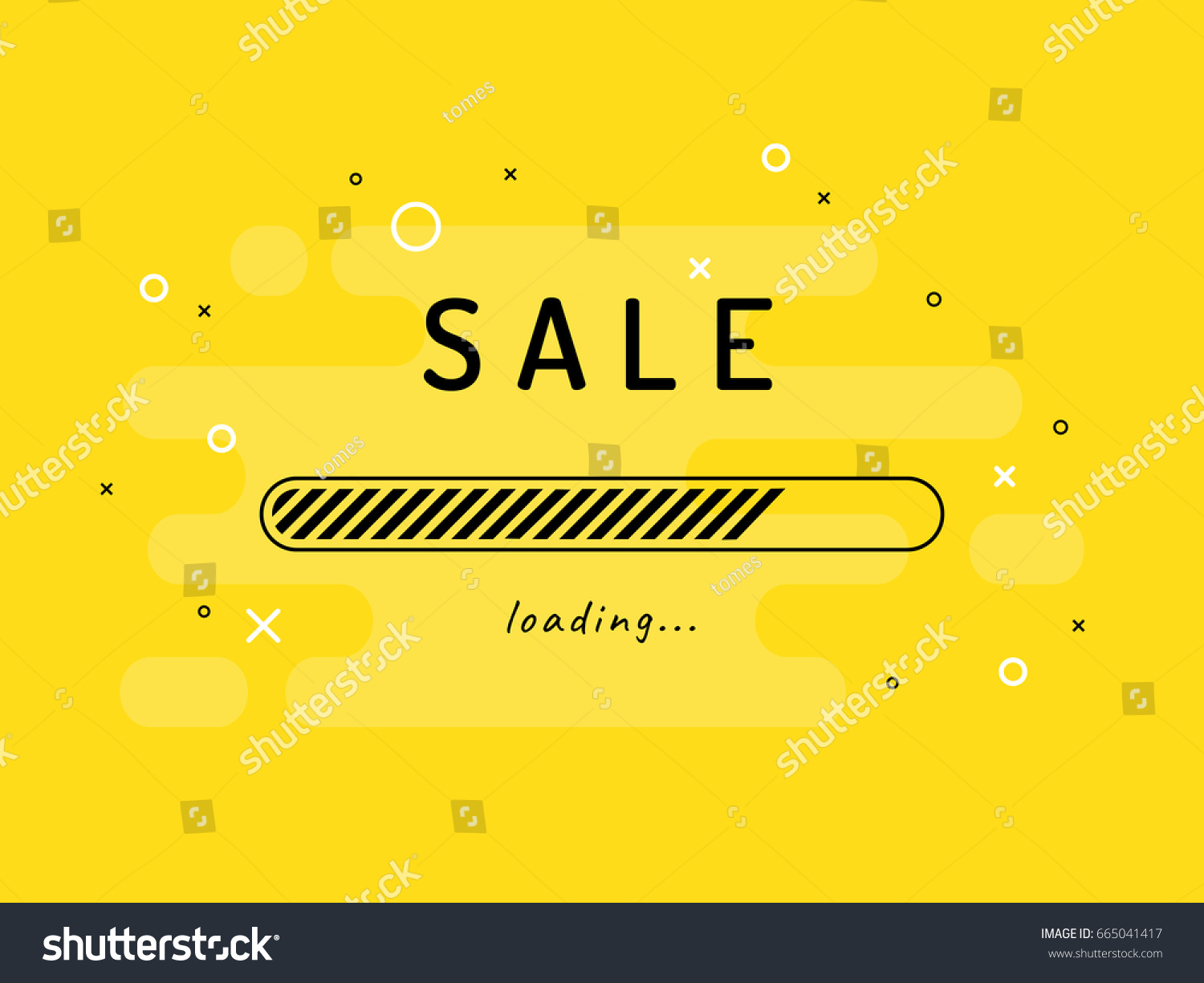 Sale Loading Vector Illustration Yellow Background Stock Vector ...