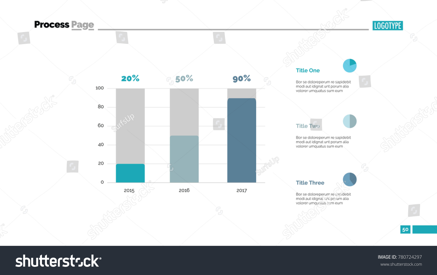 Sales Increasing Chart Slide Template Stock Vector (Royalty Free ...