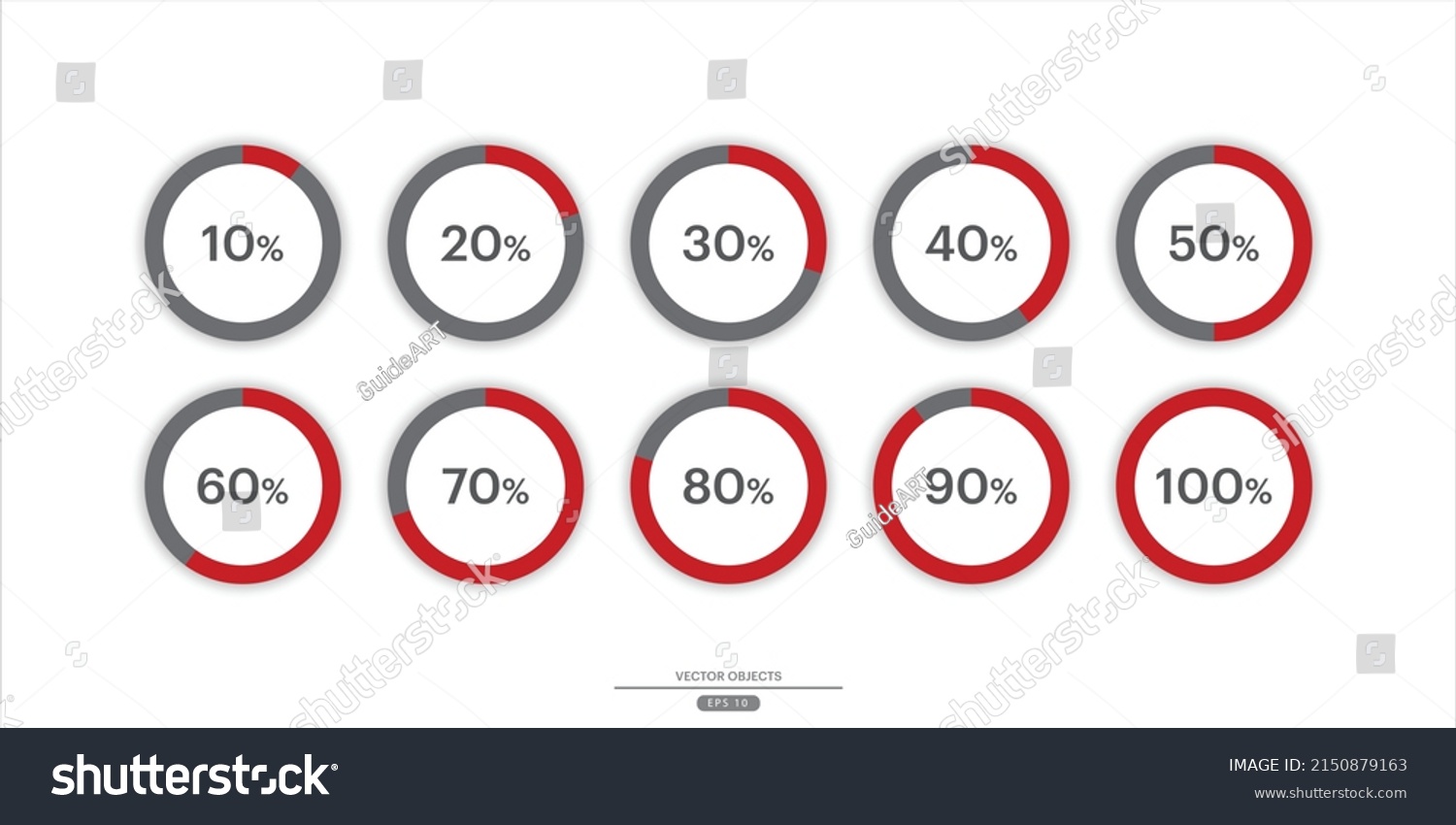 Sales Offer Loading Round Elements Set Stock Vector (Royalty Free ...
