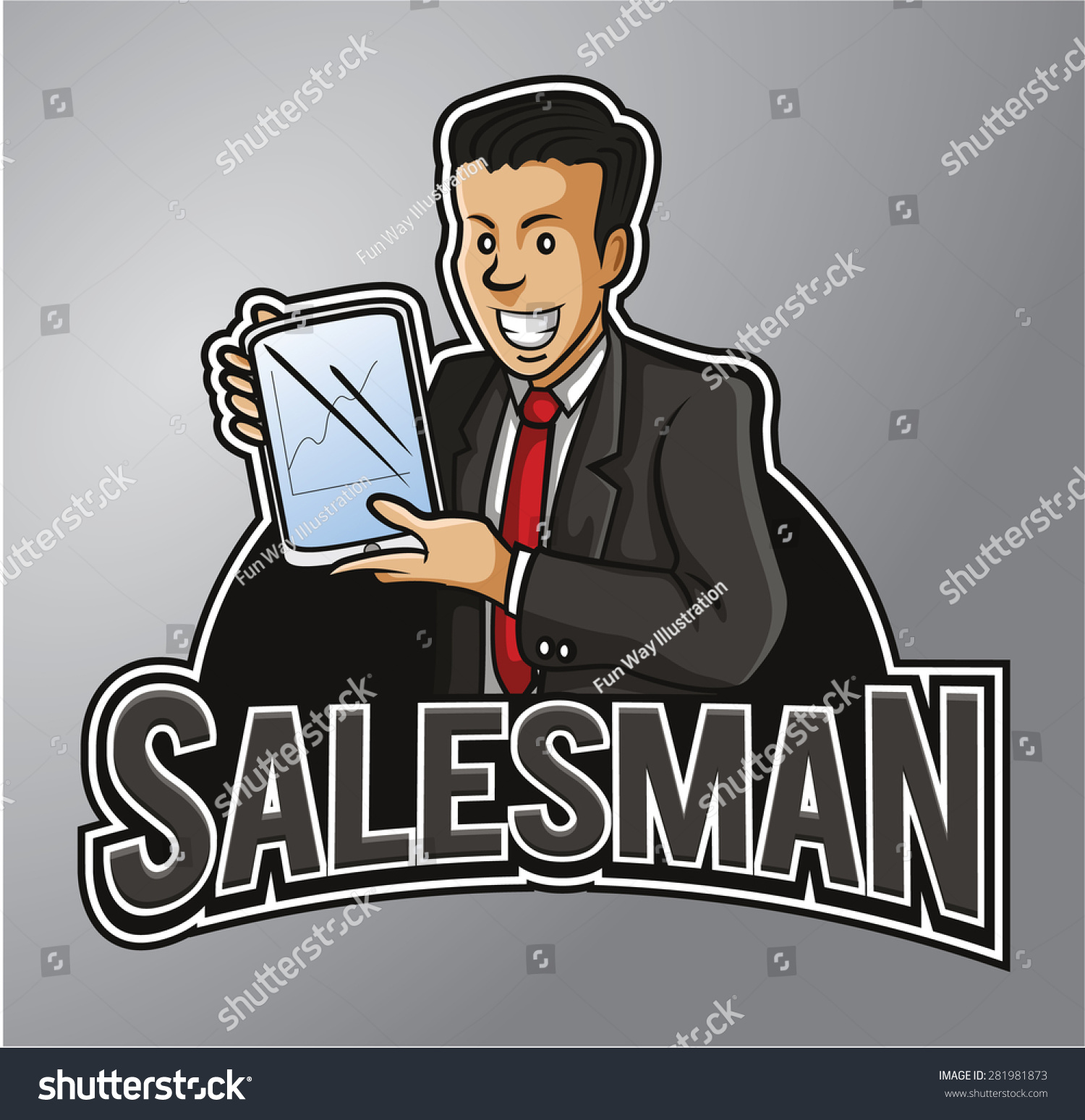 Salesman Stock Vector (Royalty Free) 281981873 | Shutterstock