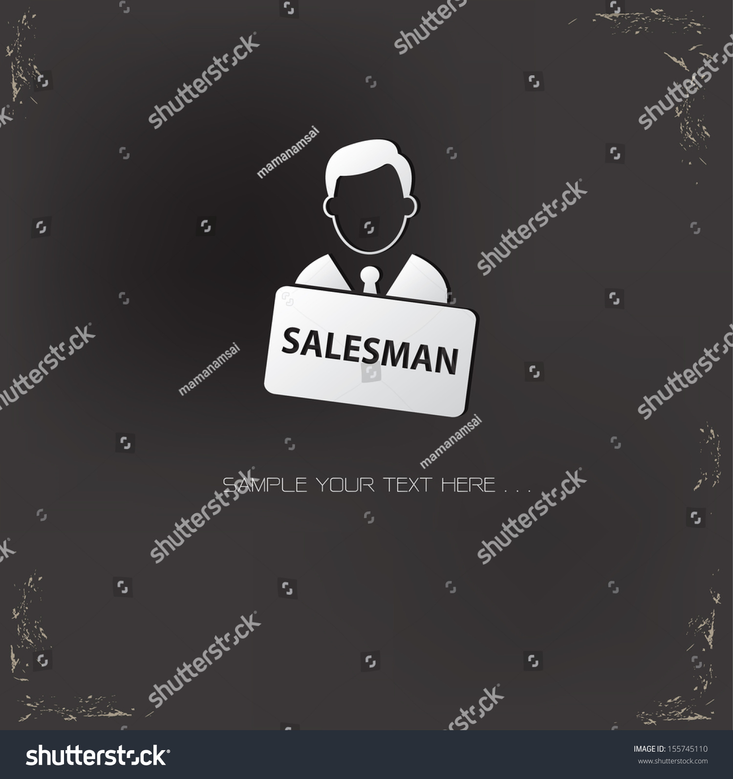 Salesman Symbolvector Stock Vector (Royalty Free) 155745110 | Shutterstock