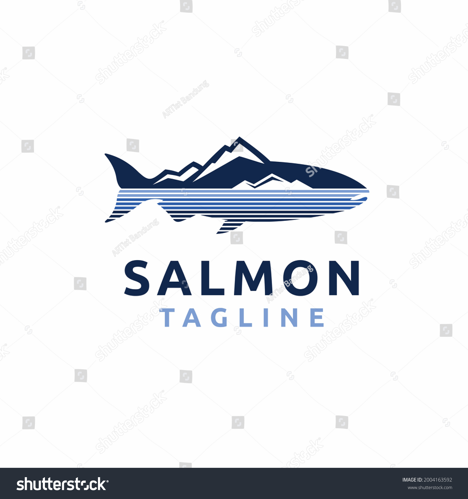 Logo de Salmon con concepto de: vector de stock (libre de regalías ...