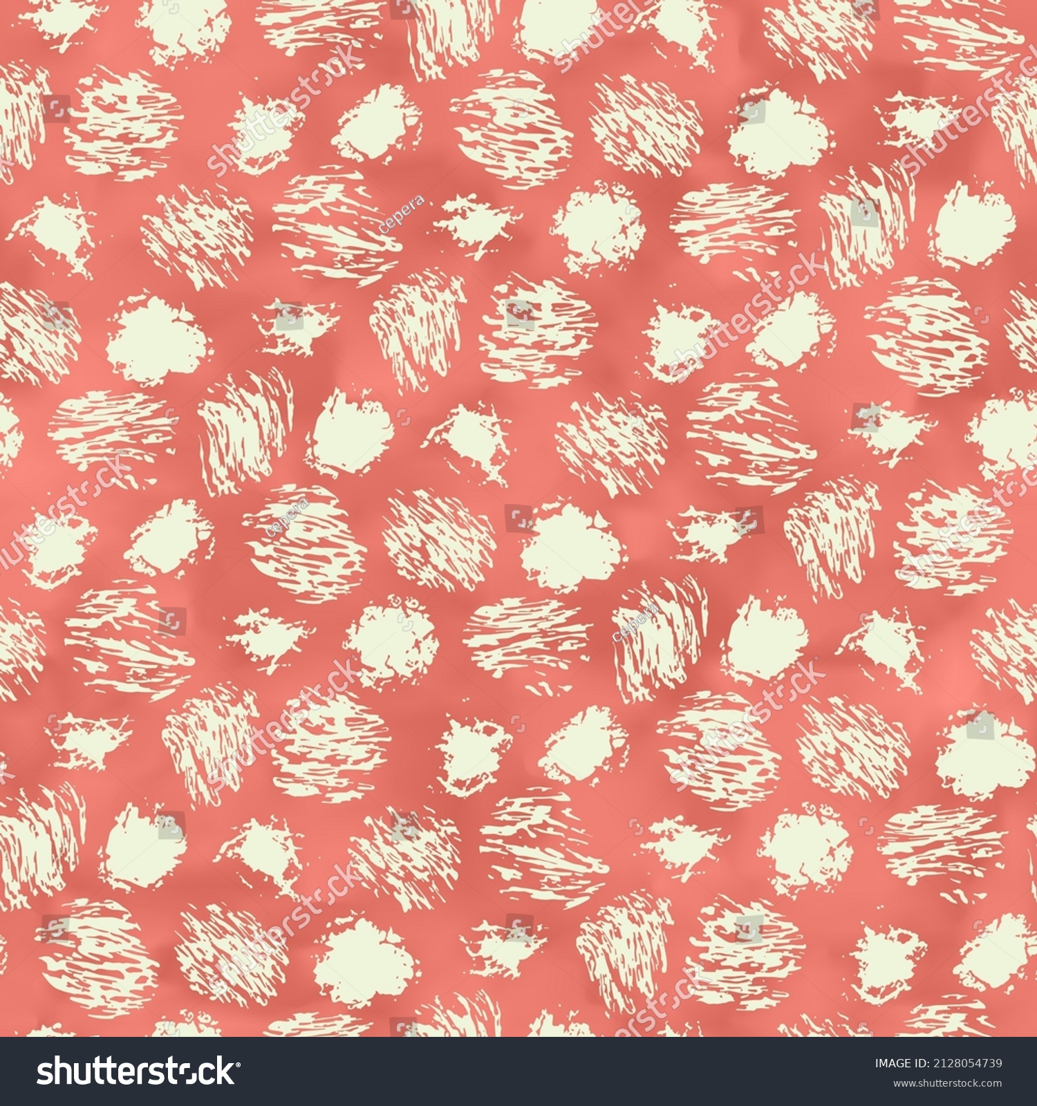 Salmon Pink Brush Stroke Dots Pattern Stock Vector (Royalty Free ...