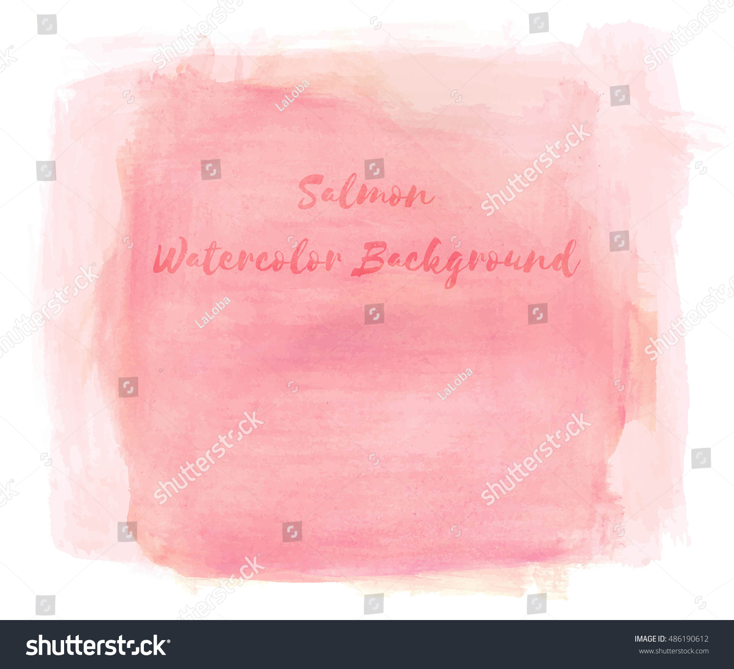 Salmon Watercolor Background Vector Stock Vector (Royalty Free) 486190612