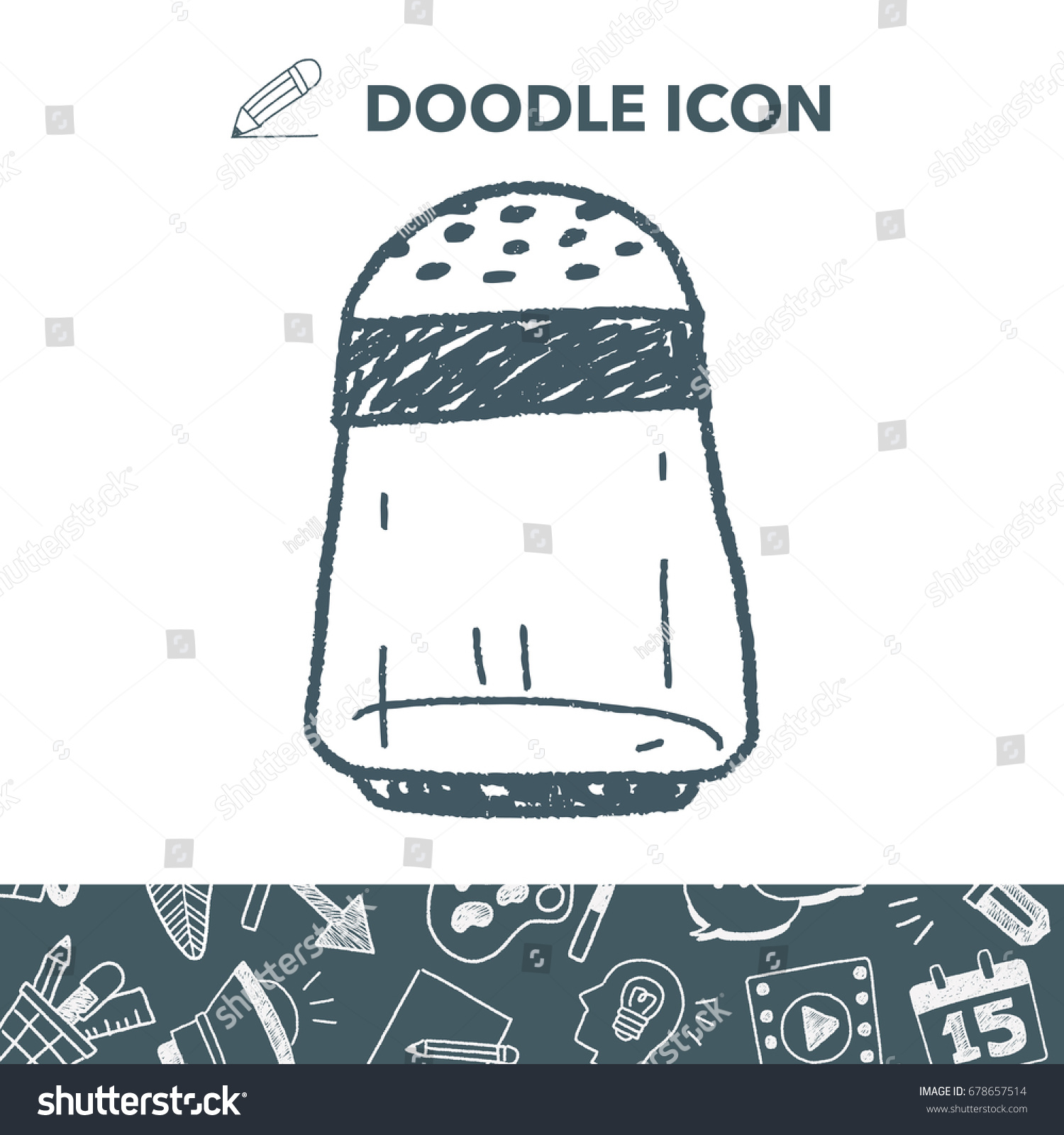 Salt Pepper Doodle Stock Vector (Royalty Free) 678657514 | Shutterstock