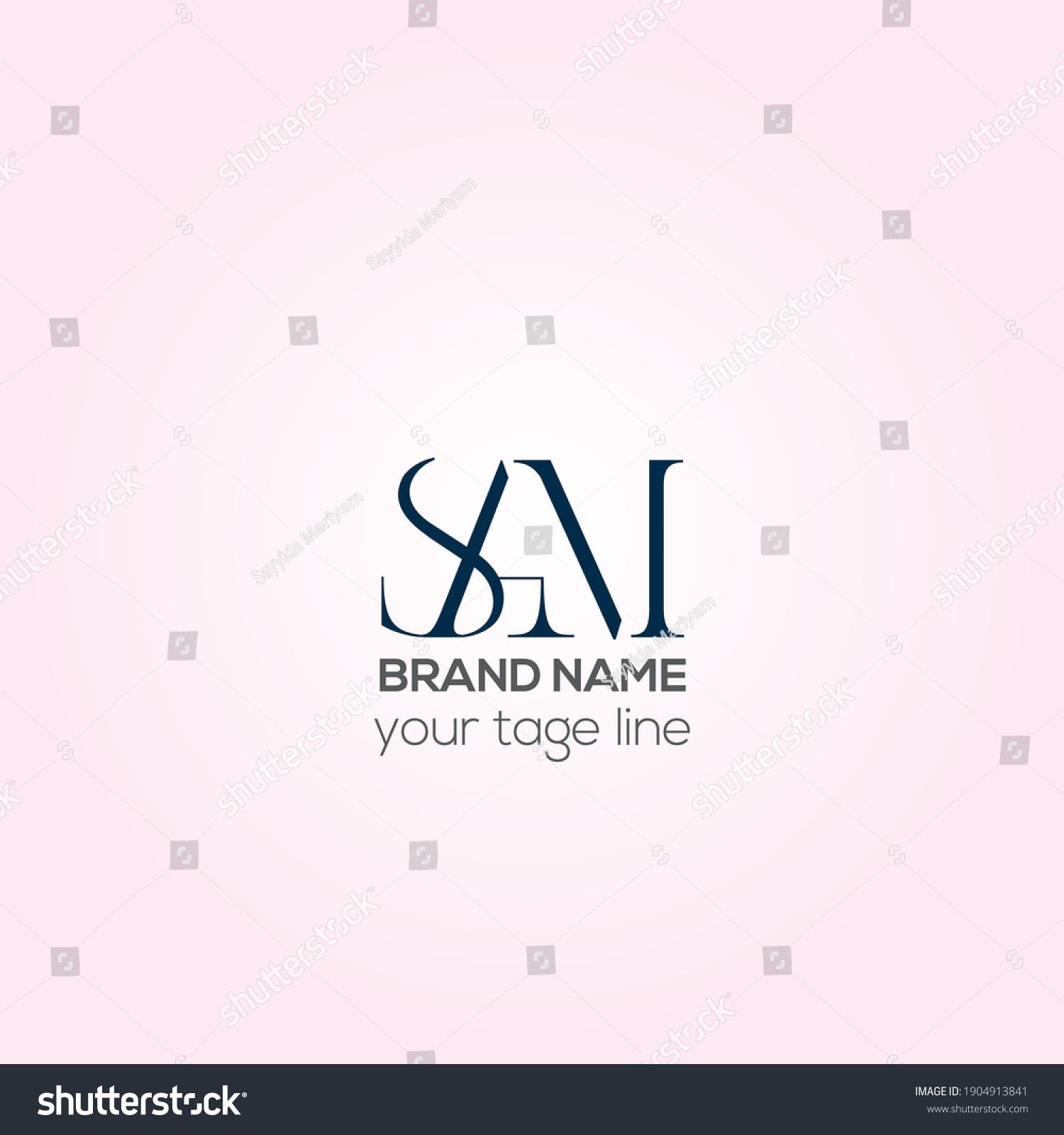 Sam Letters Vector Logo Design Sam Stock Vector (Royalty Free ...