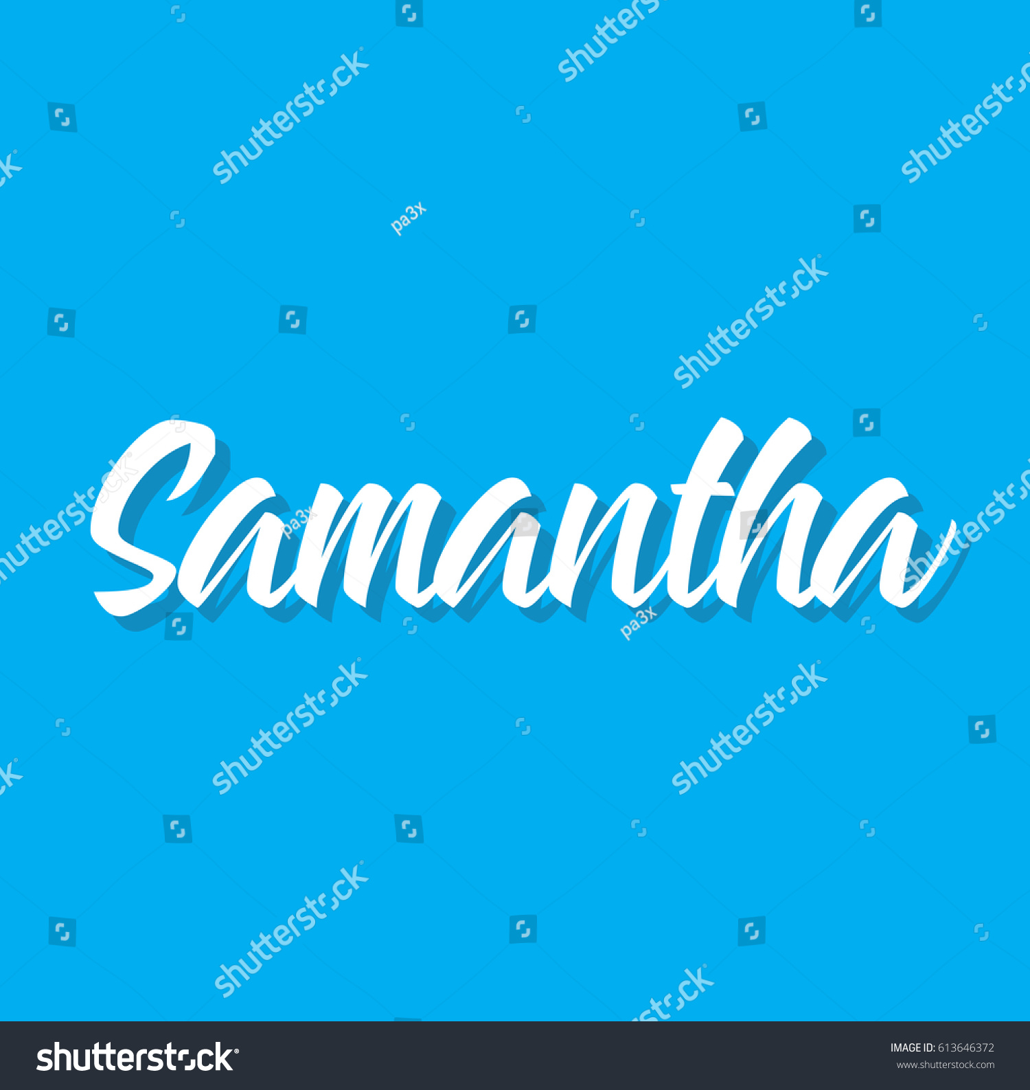 Samantha Text Design Vector Calligraphy Typography Stock Vector ...