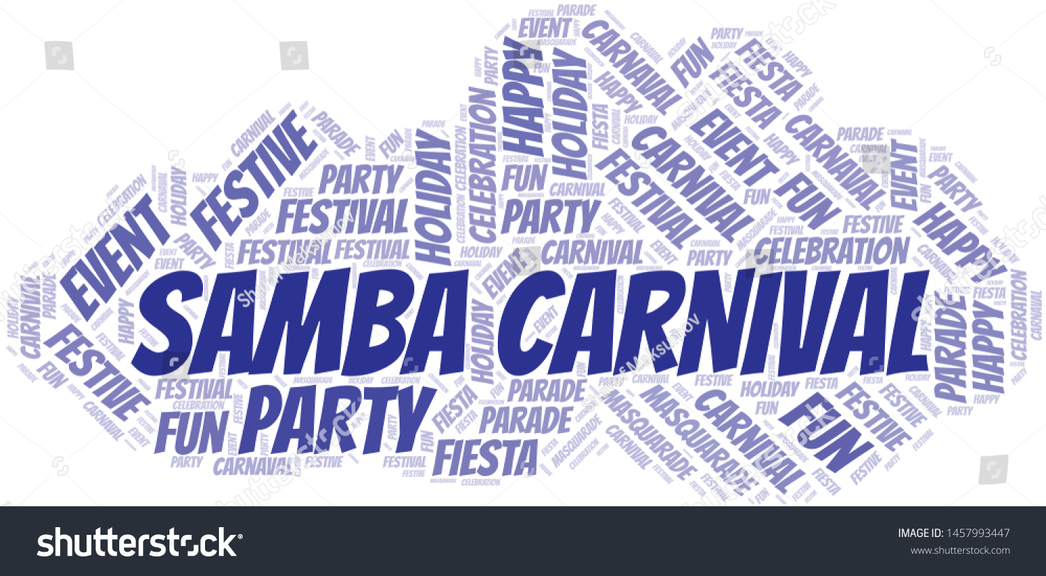 Samba Carnival Word Cloud Vector Made Stock Vector (Royalty Free ...