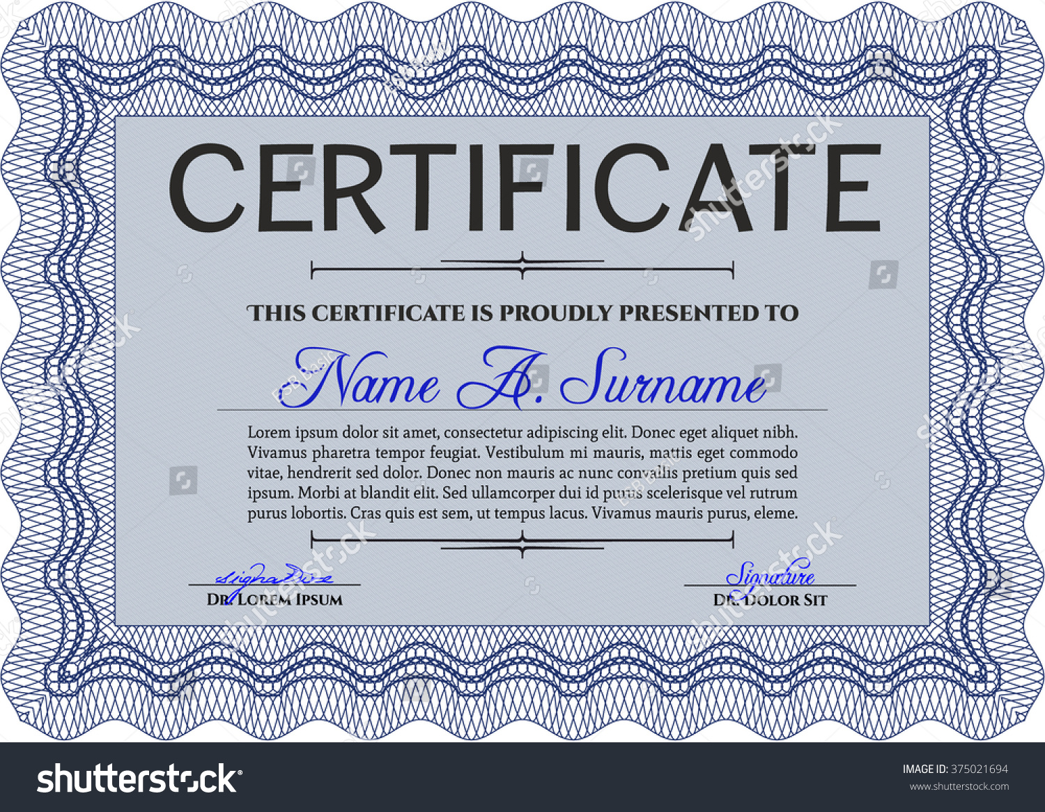 Vektor Stok Sample Certificate Diploma Complex Linear Background (Tanpa ...
