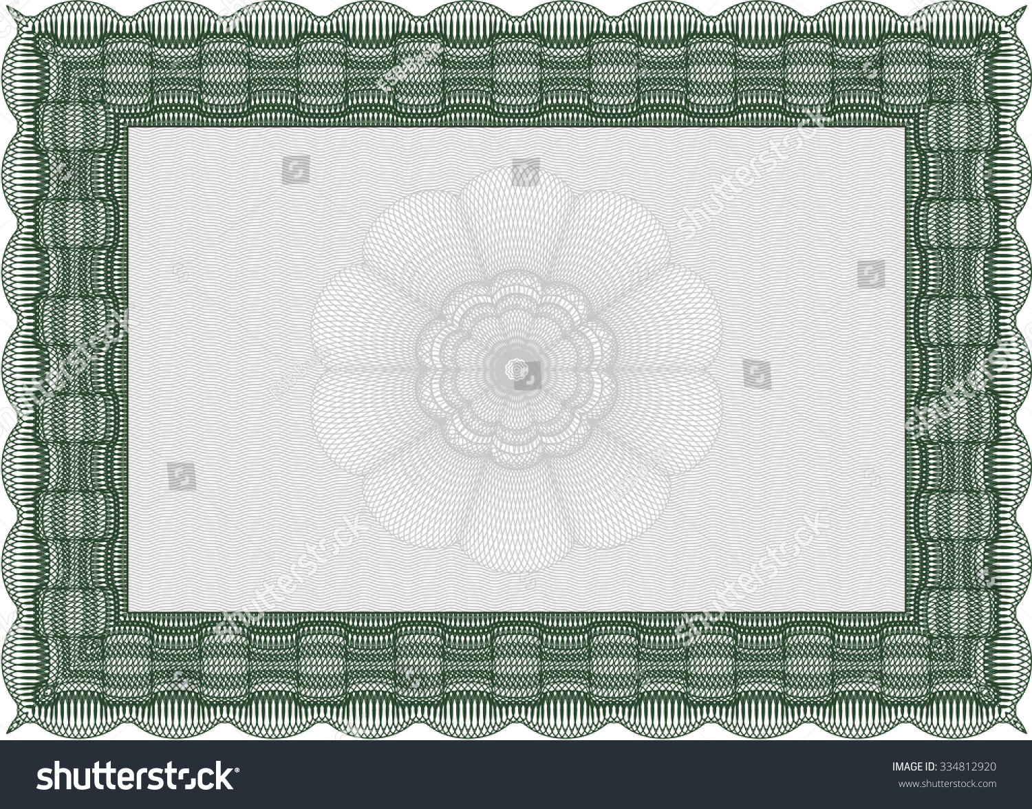 Sample Diploma Printer Friendly Border Frameelegant Stock Vector ...