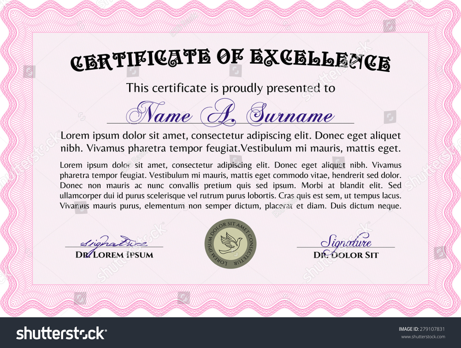 Sample Diploma Linear Background Vector Certificate: vetor stock (livre ...