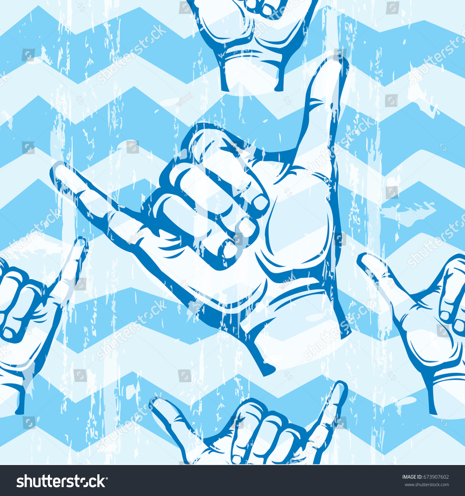Sampless Pattern Hang Loose Hand Signal: Vector có sẵn (miễn phí bản ...