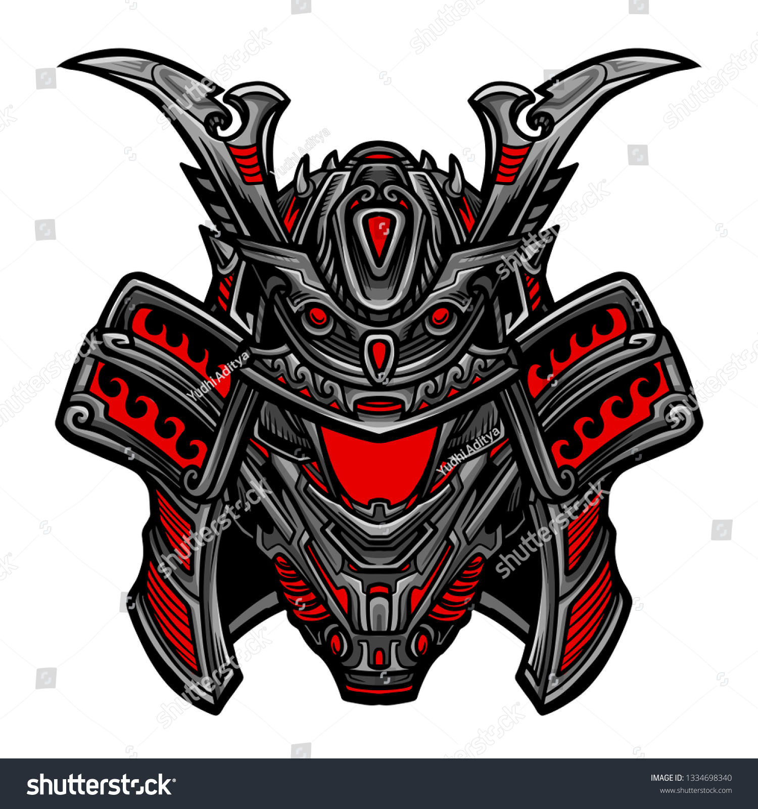 Ilustración del vector robot samurai: vector de stock (libre de ...