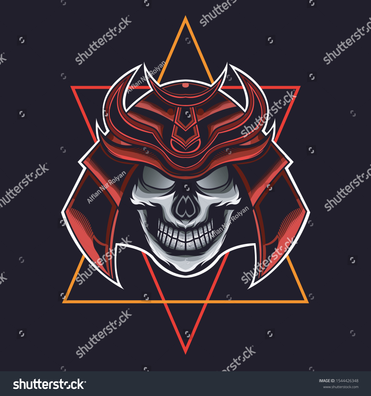 Samurai Skull Ronin Skull Stock Vector (Royalty Free) 1544426348 ...