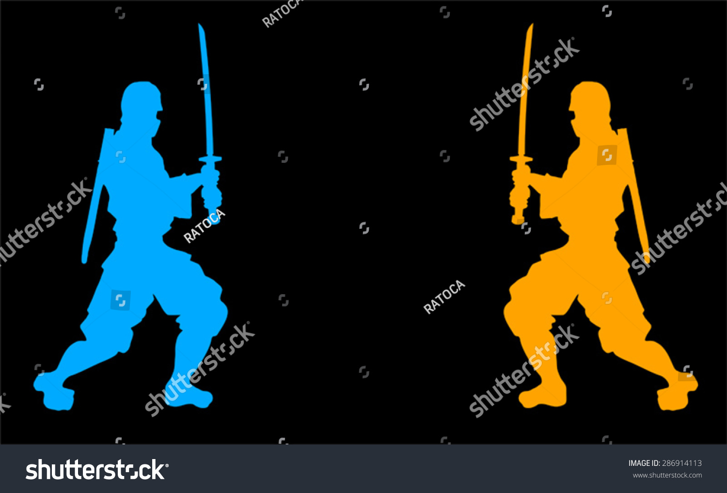 Samurai Symbols Stock Vector (Royalty Free) 286914113 | Shutterstock