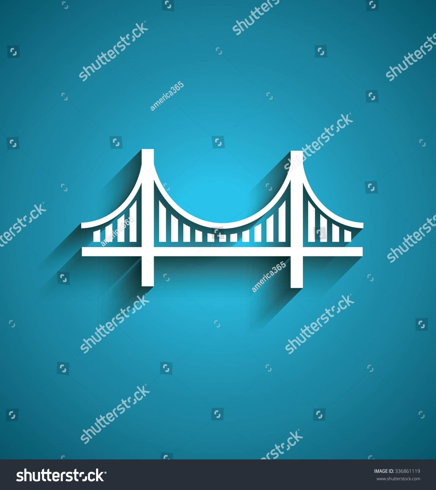 San Francisco Bridge Vector Logo Design Stock Vector (Royalty Free ...