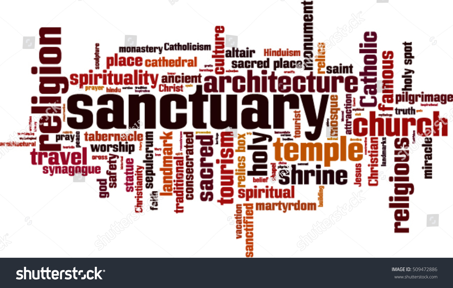 Sanctuary Word Cloud Concept Vector Illustration Stock Vector (Royalty ...
