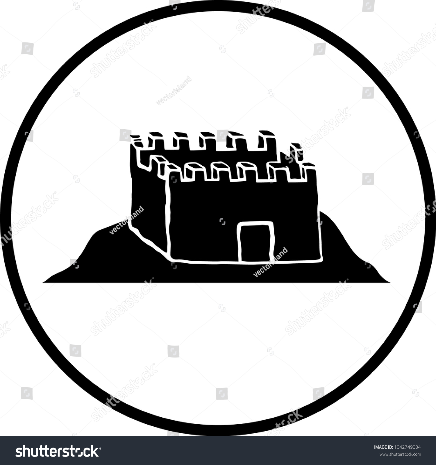 Sand Castle Symbol Stock Vector (Royalty Free) 1042749004 | Shutterstock