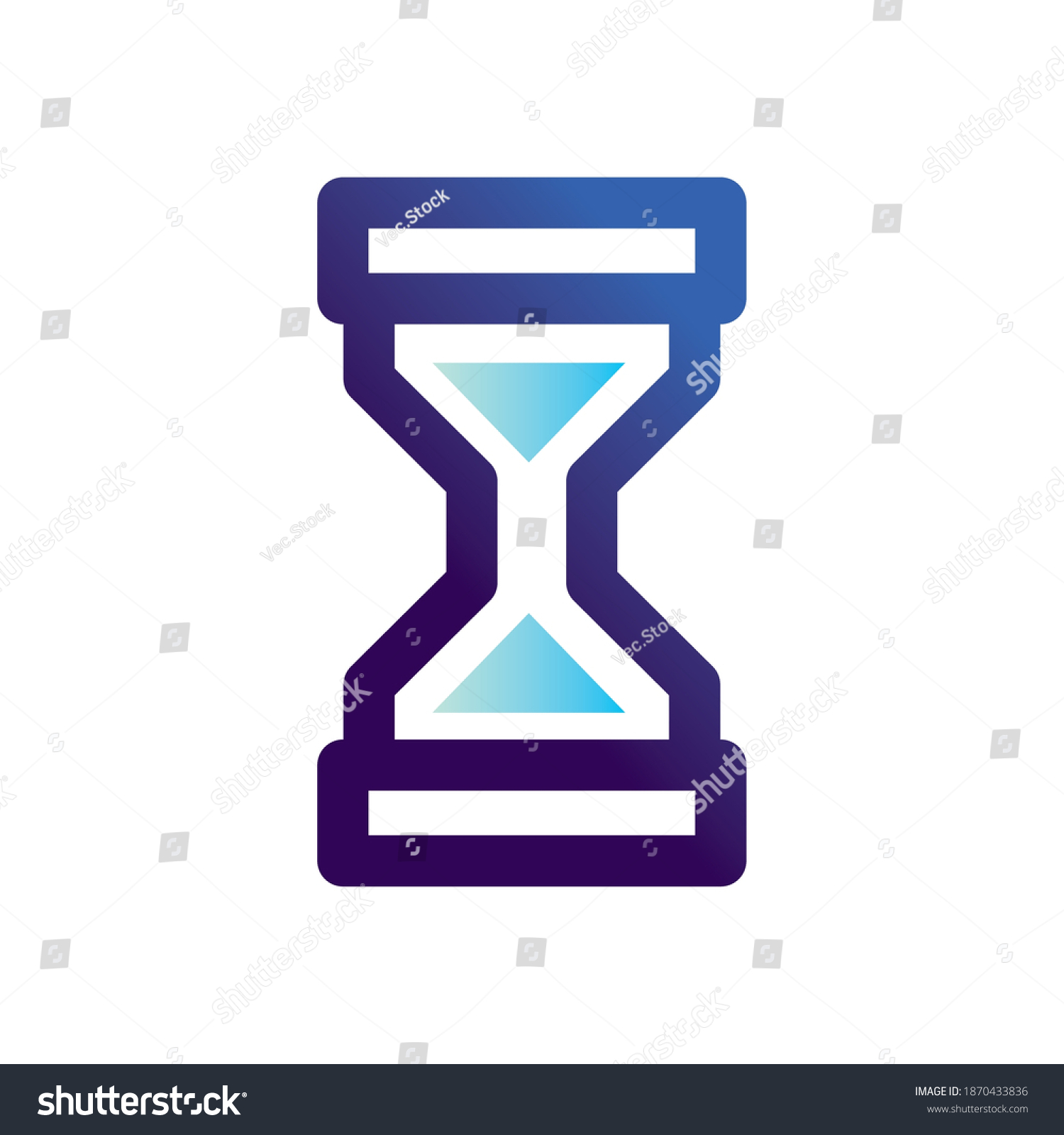 Sand Hourglass Design Time Timer Clock 库存矢量图（免版税）1870433836 | Shutterstock