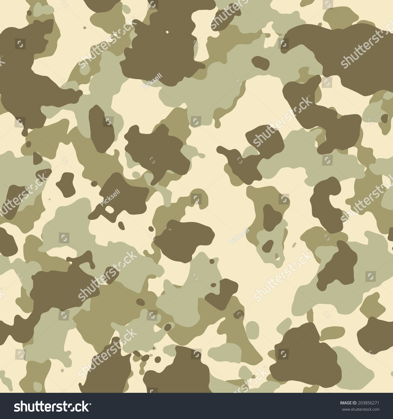 Sand Seamless Camo Texture Vector Stock Vector (Royalty Free) 203856271