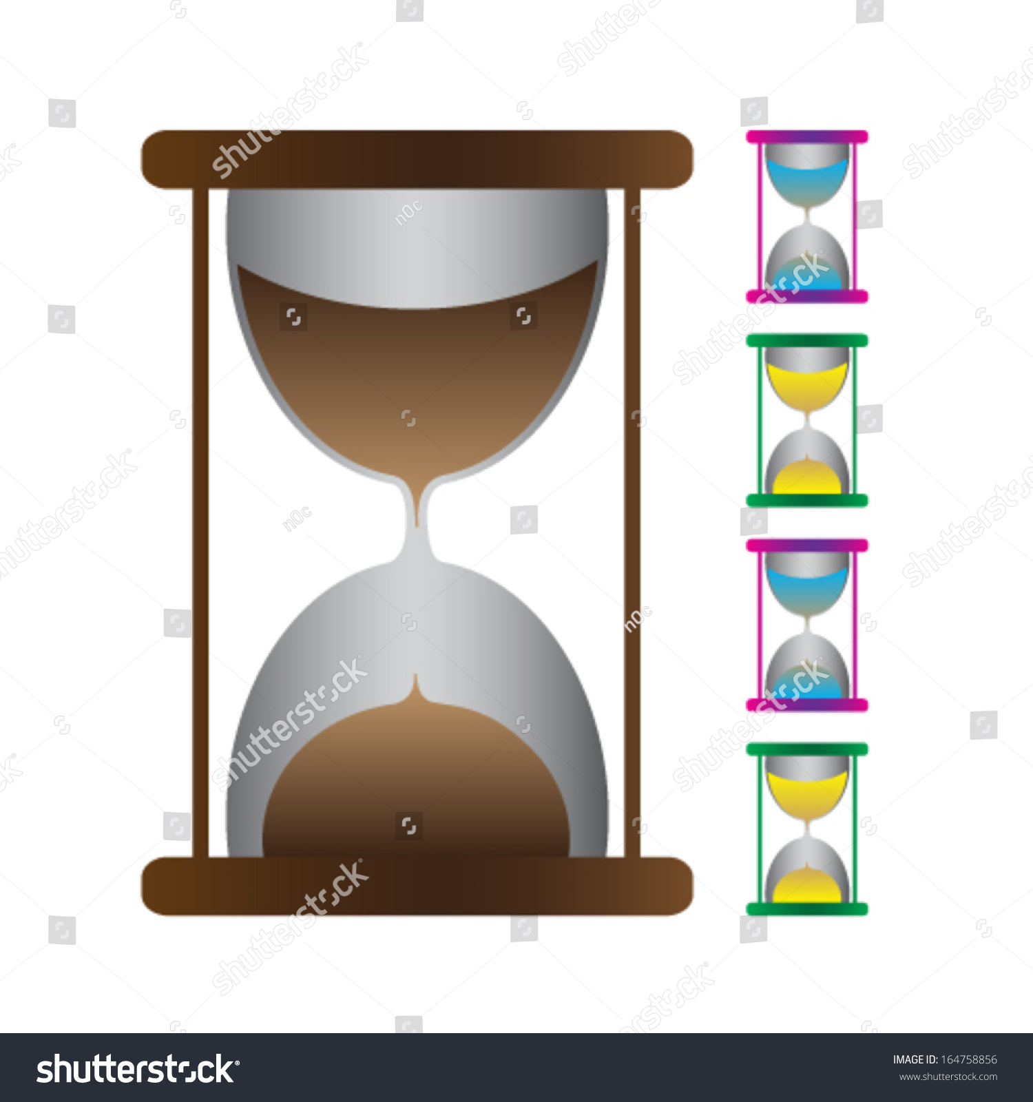 Sand Watch Vector Illustration Stock Vector (Royalty Free) 164758856