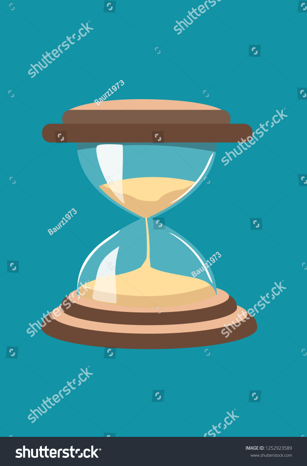 Sandwatch Vector Illustration Stock Vector (Royalty Free) 1252923589 ...