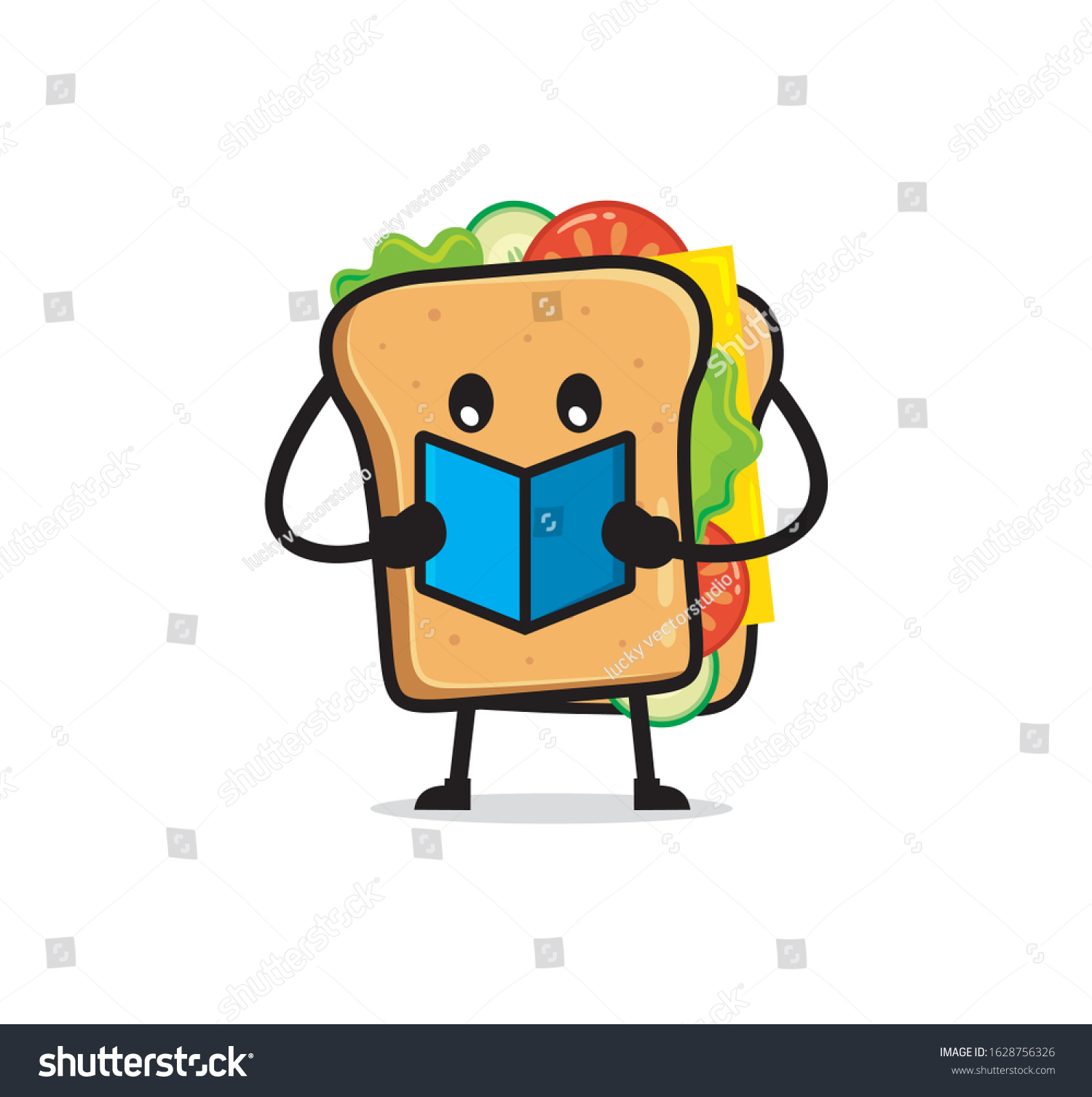 Sandwich Mascot Character Vector Design Stock Vector (Royalty Free ...