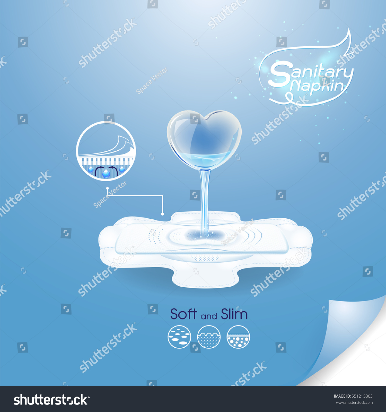 Sanitary Napkin Vector Background Stock Vector (Royalty Free) 551215303
