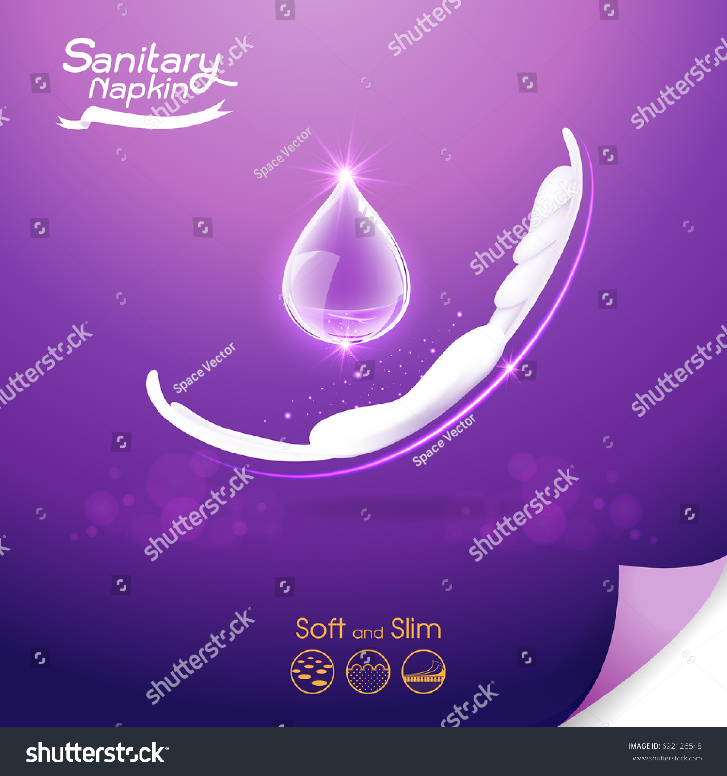 Sanitary Napkin Vector Background Stock Vector (Royalty Free) 692126548 ...