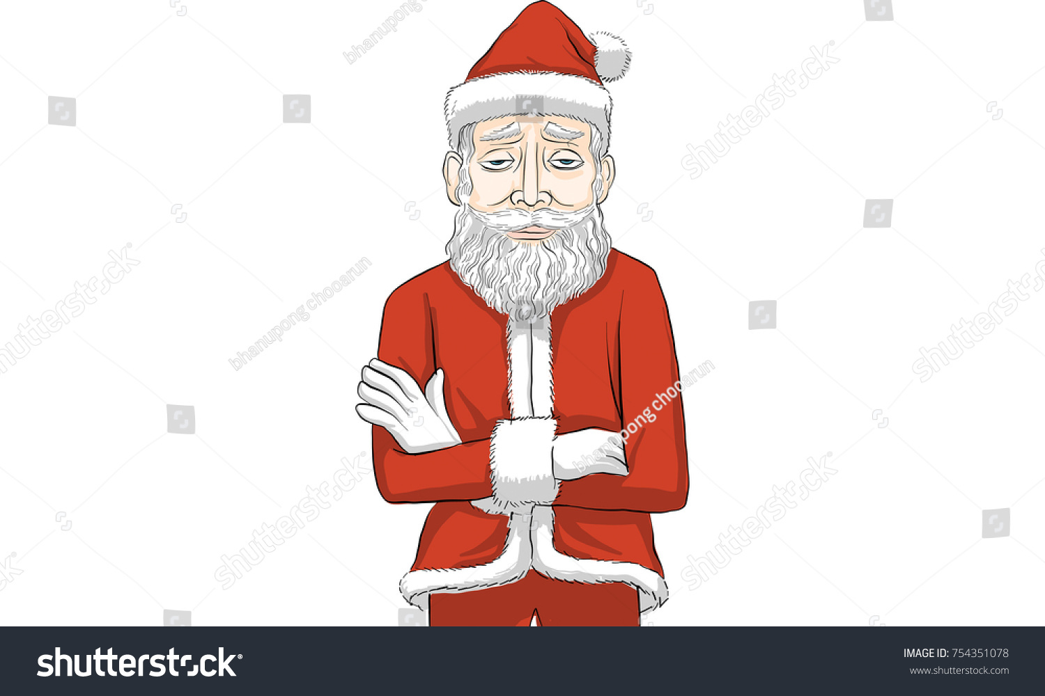 Santa Claus Action Vector Stock Vector (Royalty Free) 754351078 ...