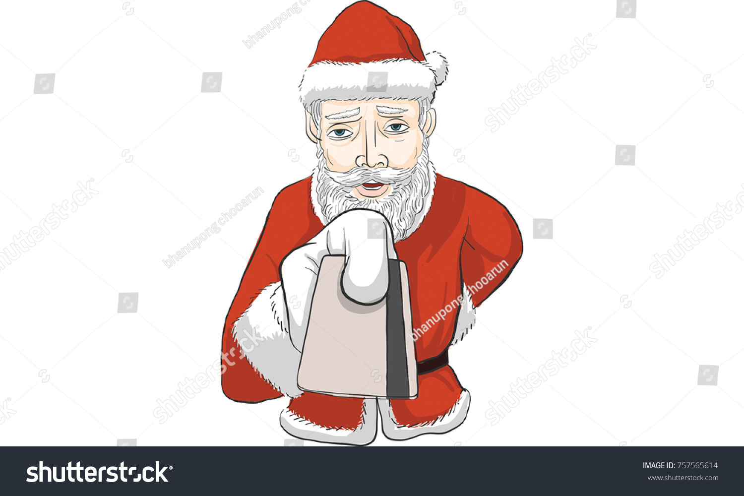Santa Claus Action Vector Stock Vector (Royalty Free) 757565614 ...