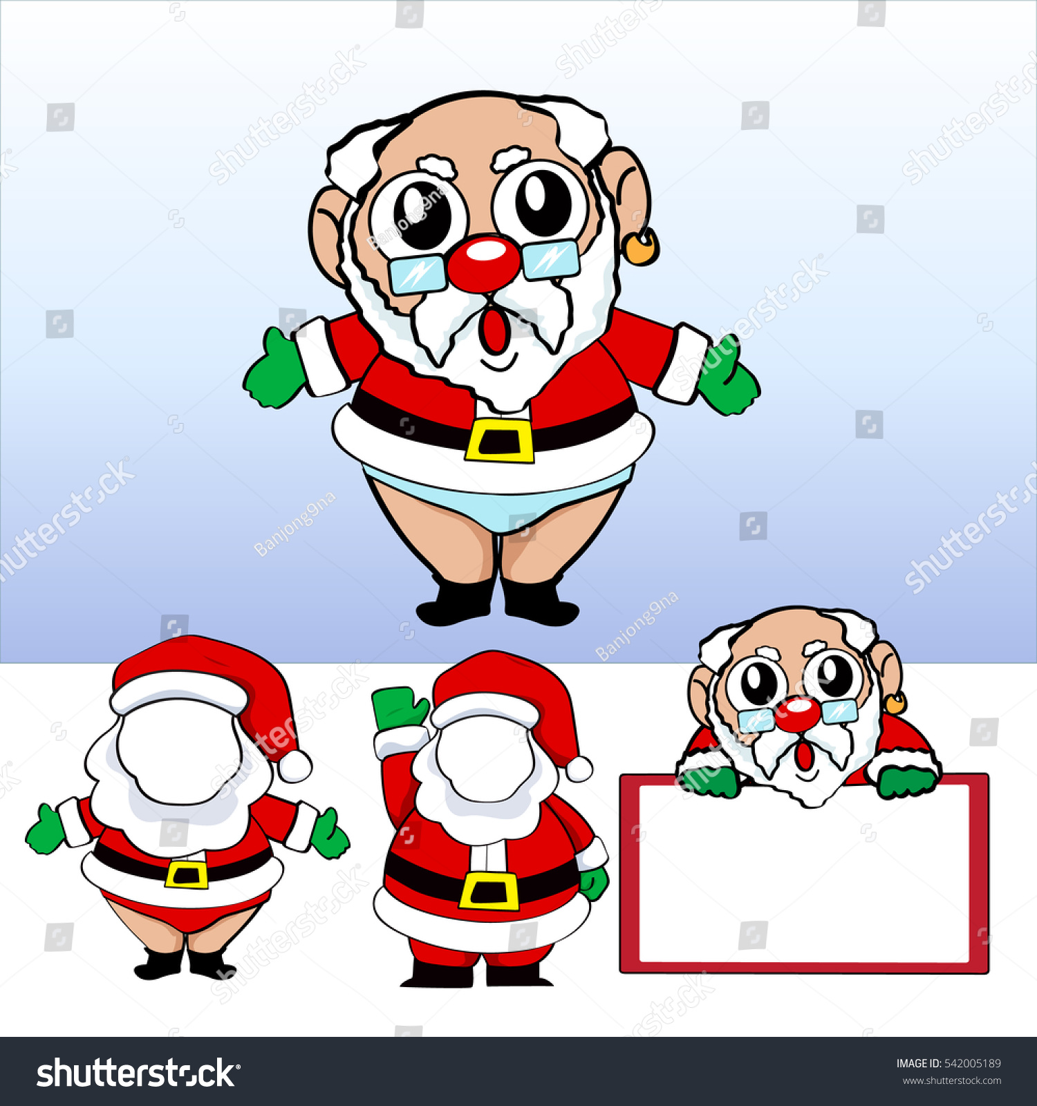 Santa Claus Cartoon Vector 10 Stock Vector (Royalty Free) 542005189 ...