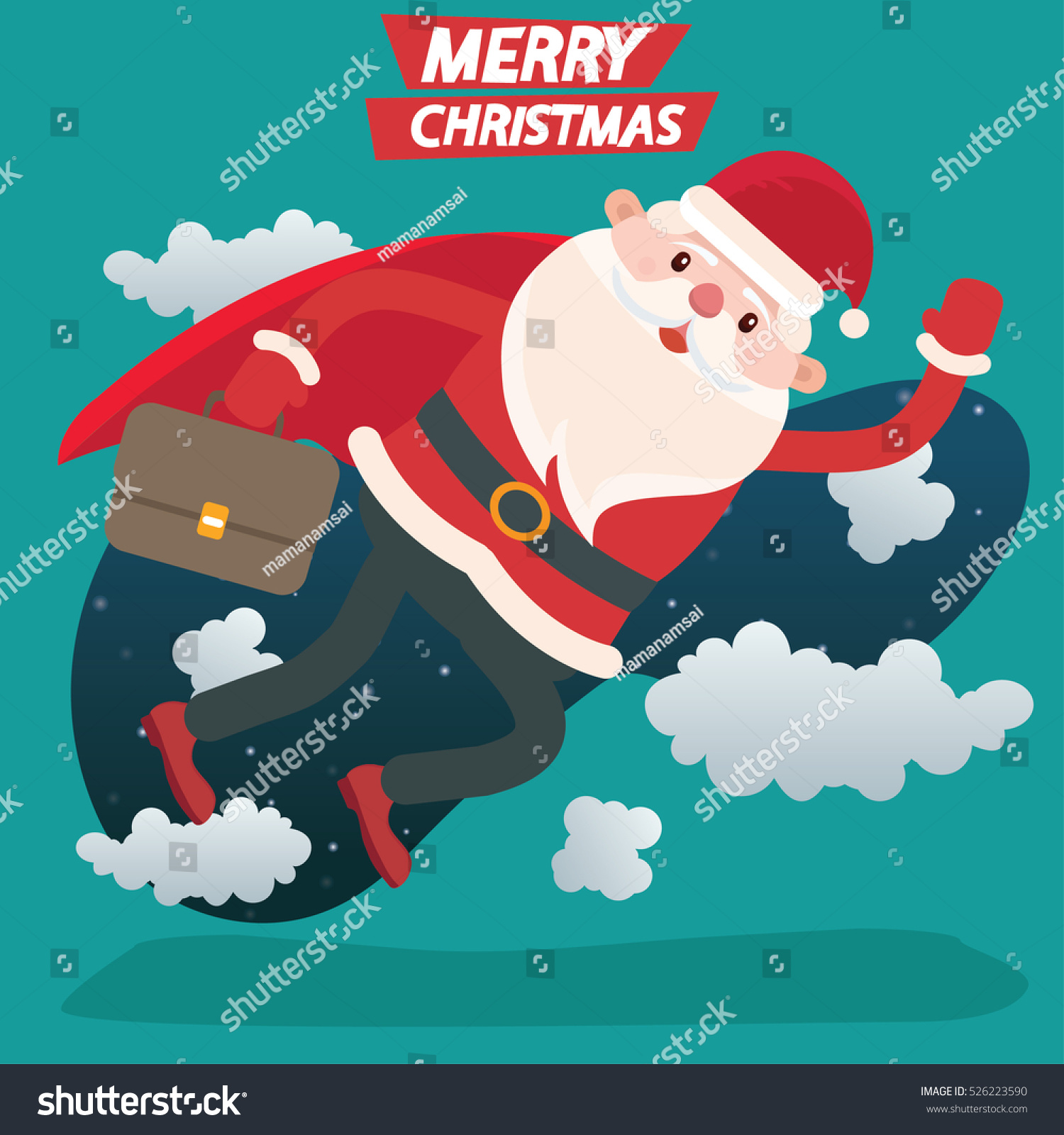 Santa Claus Concept Designclean Vector Stock Vector (Royalty Free ...