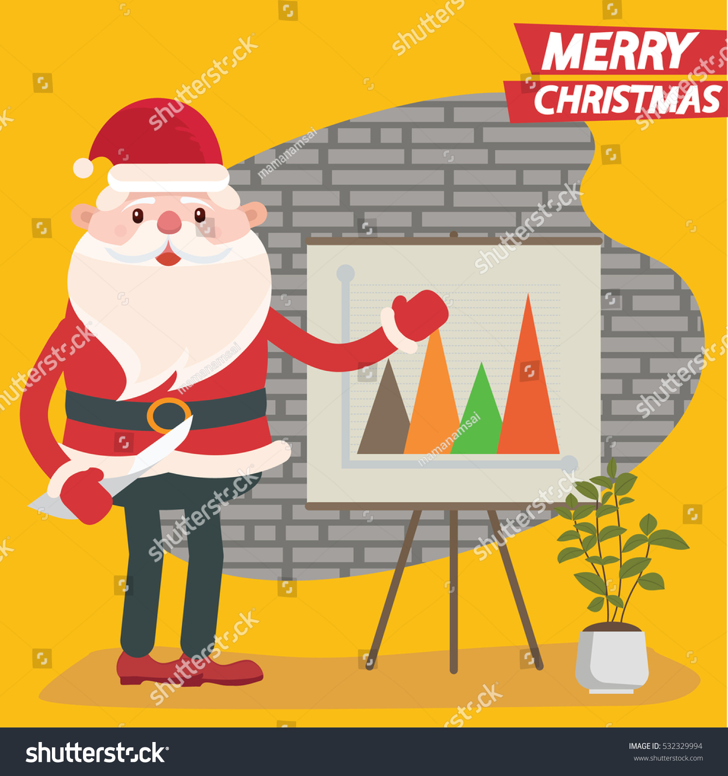 Santa Claus Concept Designclean Vector Stock Vector (Royalty Free ...