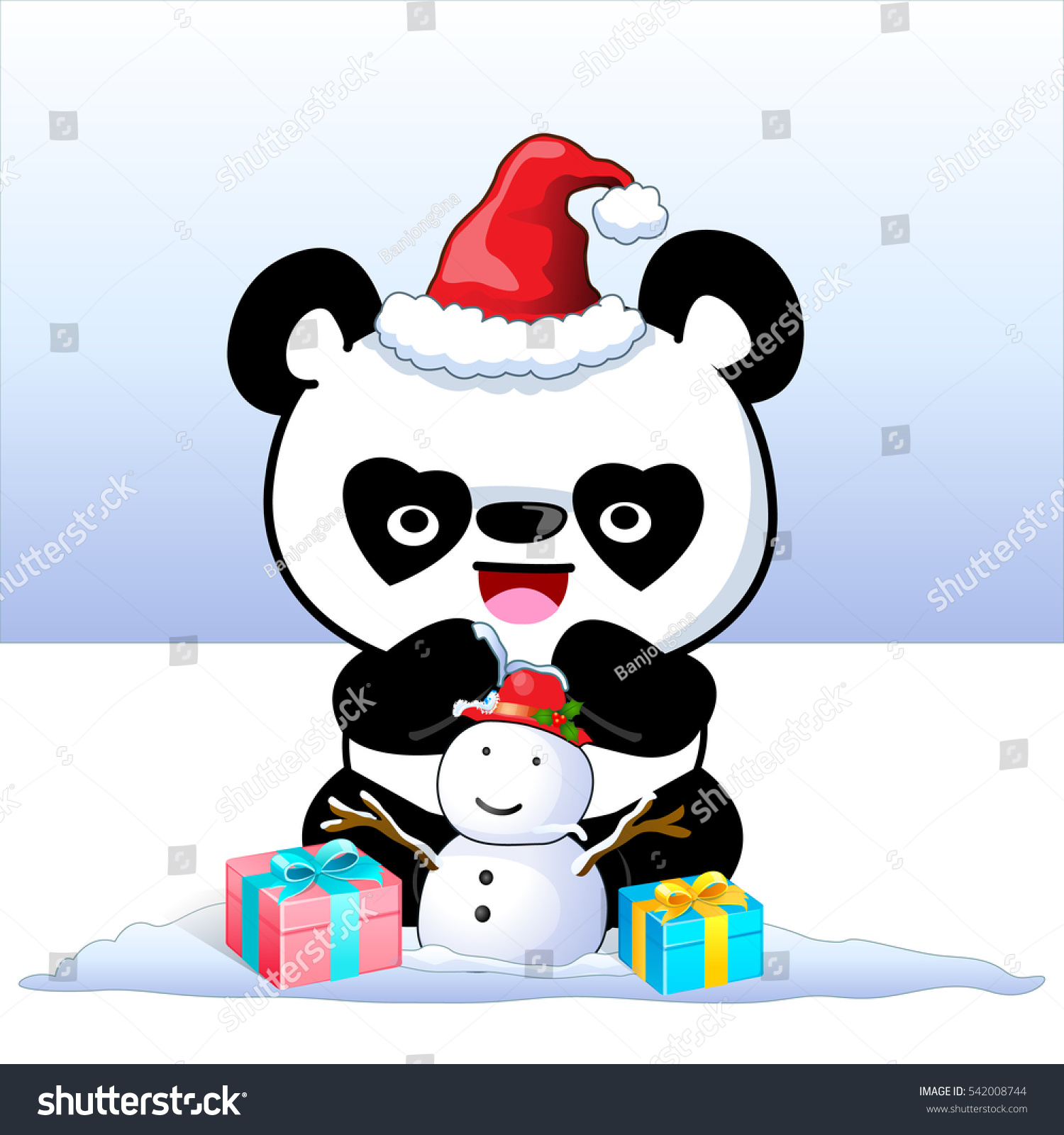 Santa Claus Panda Cartoon Vector 10: เวกเตอร์สต็อก (ปลอดค่าลิขสิทธิ์ ...