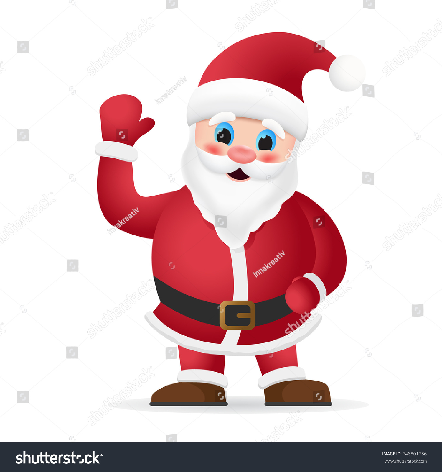 Santa Claus Welcome Stock Vector (Royalty Free) 748801786 | Shutterstock