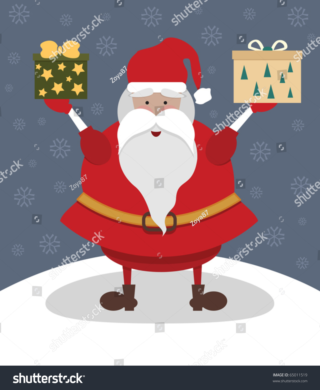 Santa Clause Presents Stock Vector (Royalty Free) 65011519 | Shutterstock