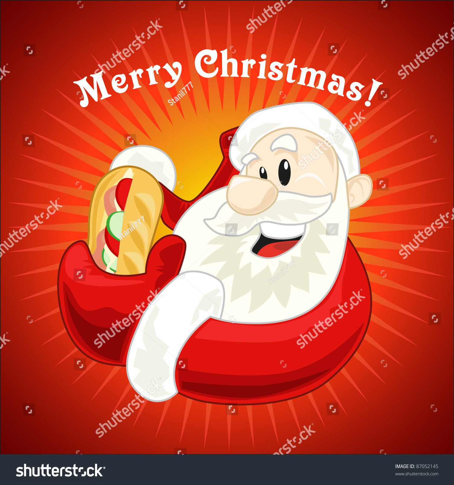 Santa Sandwich Stock Vector (Royalty Free) 87052145 | Shutterstock