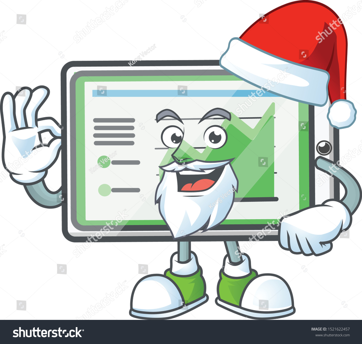 Santa Chart Horizontal Table On White Stock Vector (Royalty Free ...