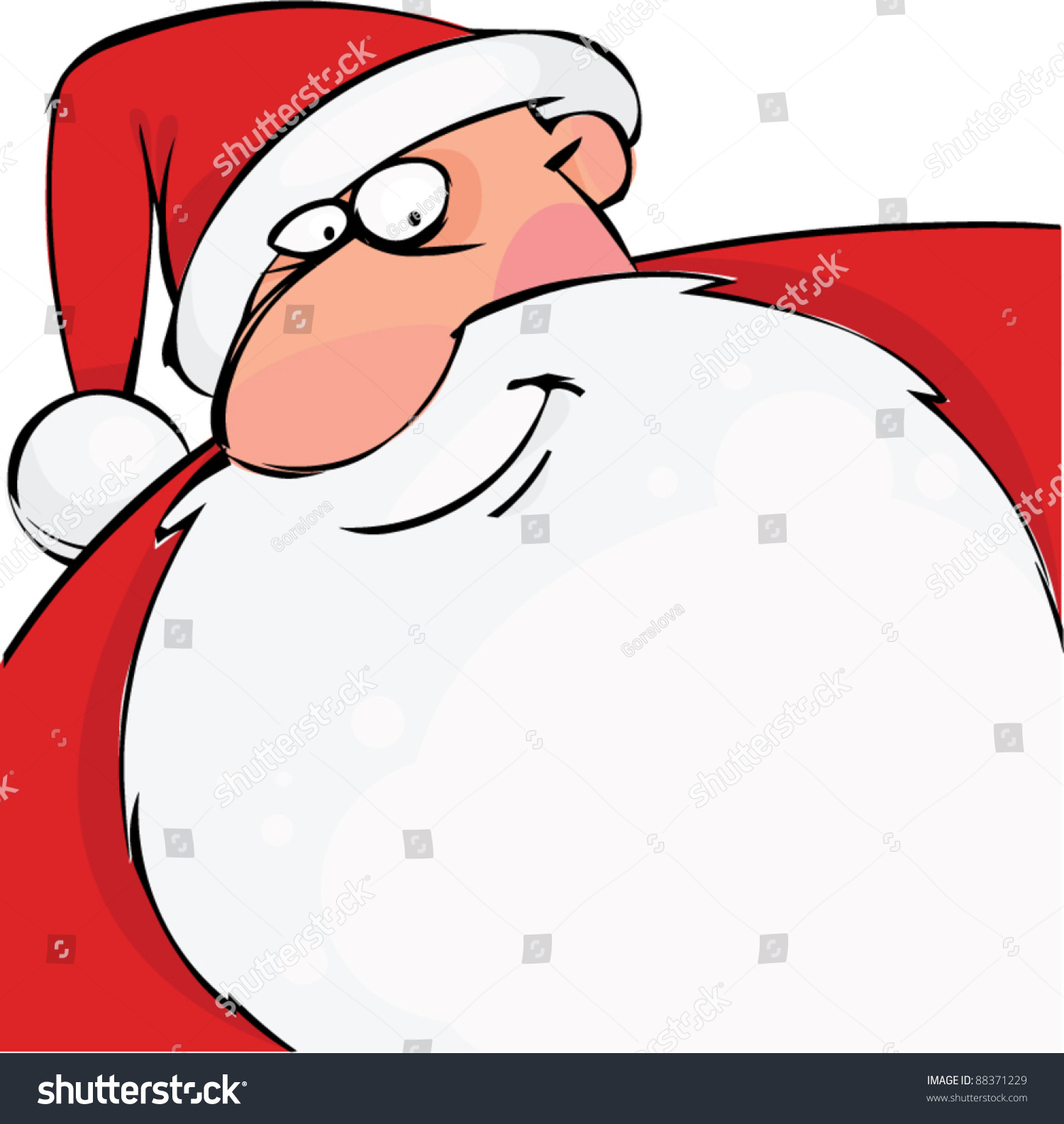 Santa Big Beard Stock Vector (Royalty Free) 88371229 | Shutterstock